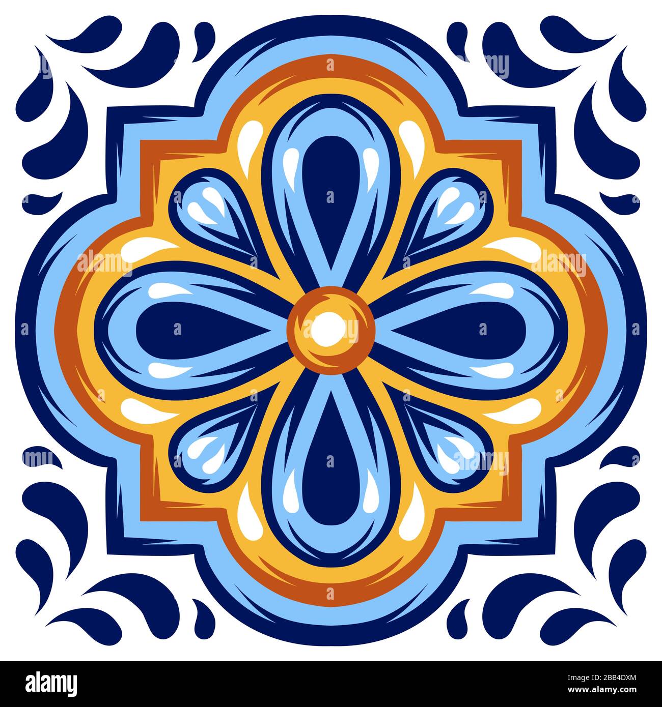 Italian ceramic tile pattern. Mediterranean porcelain pottery Stock ...