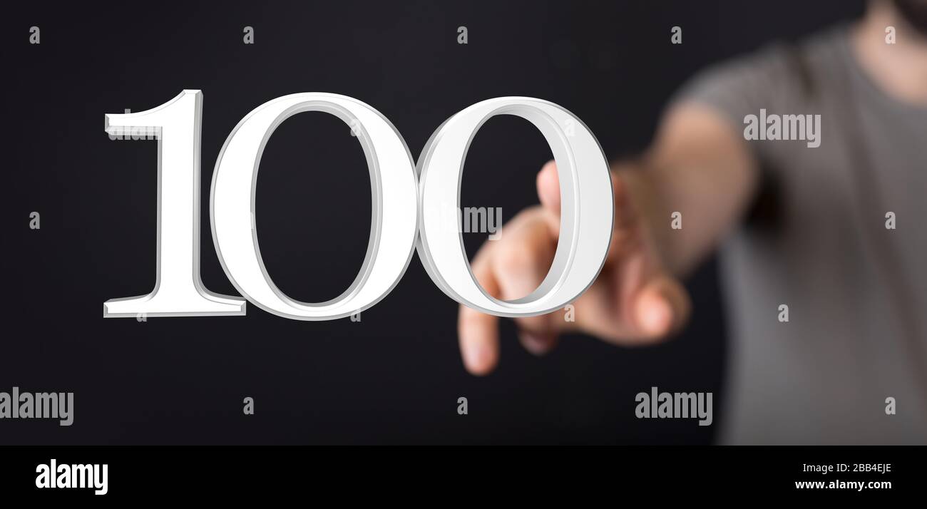 A 100 Anniversary 3d numbers. Poster template for Celebrating 100 ...