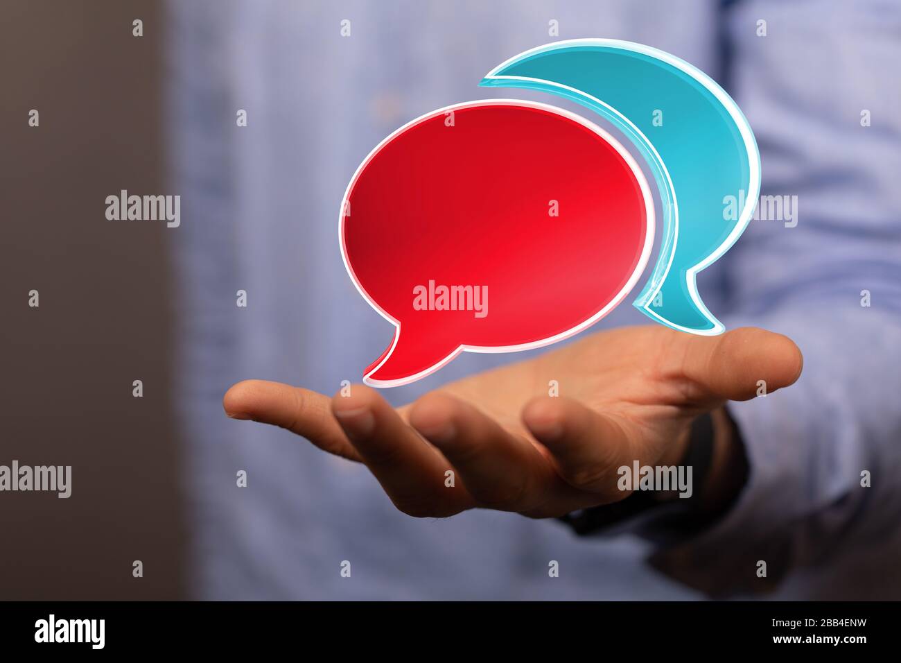 ilustration of a communication concept. The word communication with ...