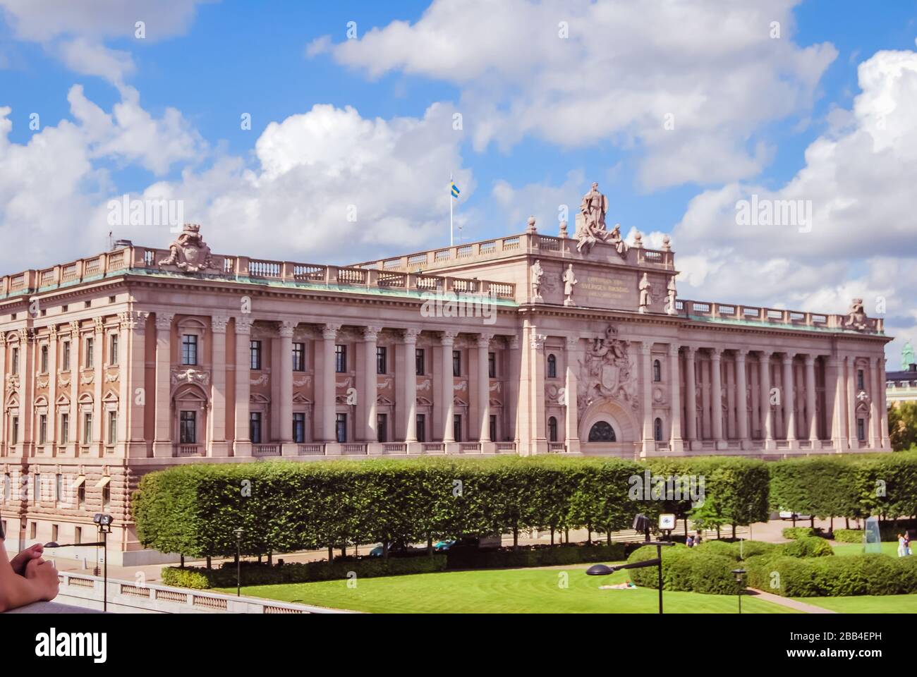 Riksdagshuset, seat of the Swedish Parliament, on Helgeandsholmen islet in the historic part of ...