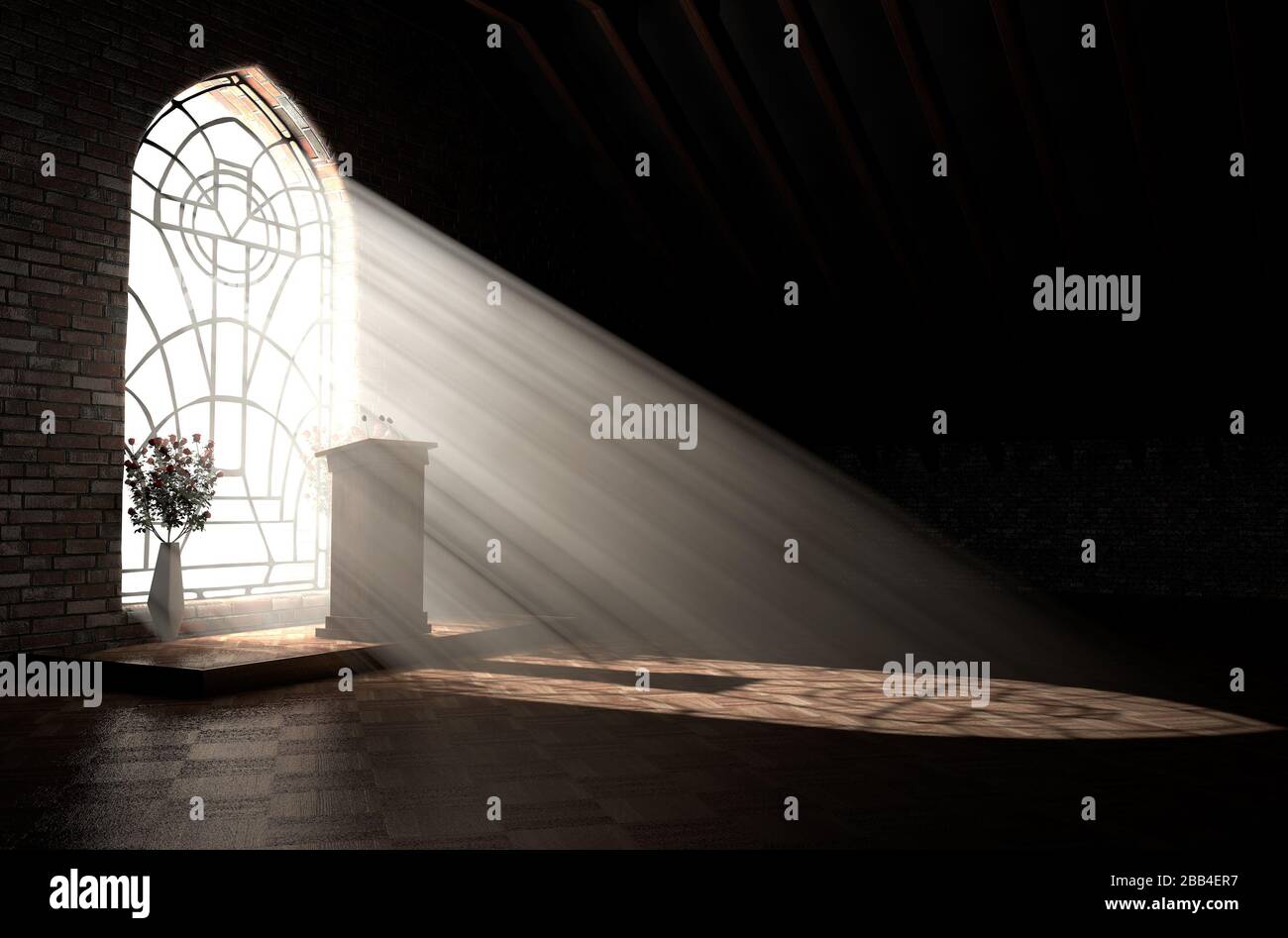 Light shining through church window hi-res stock photography and images ...