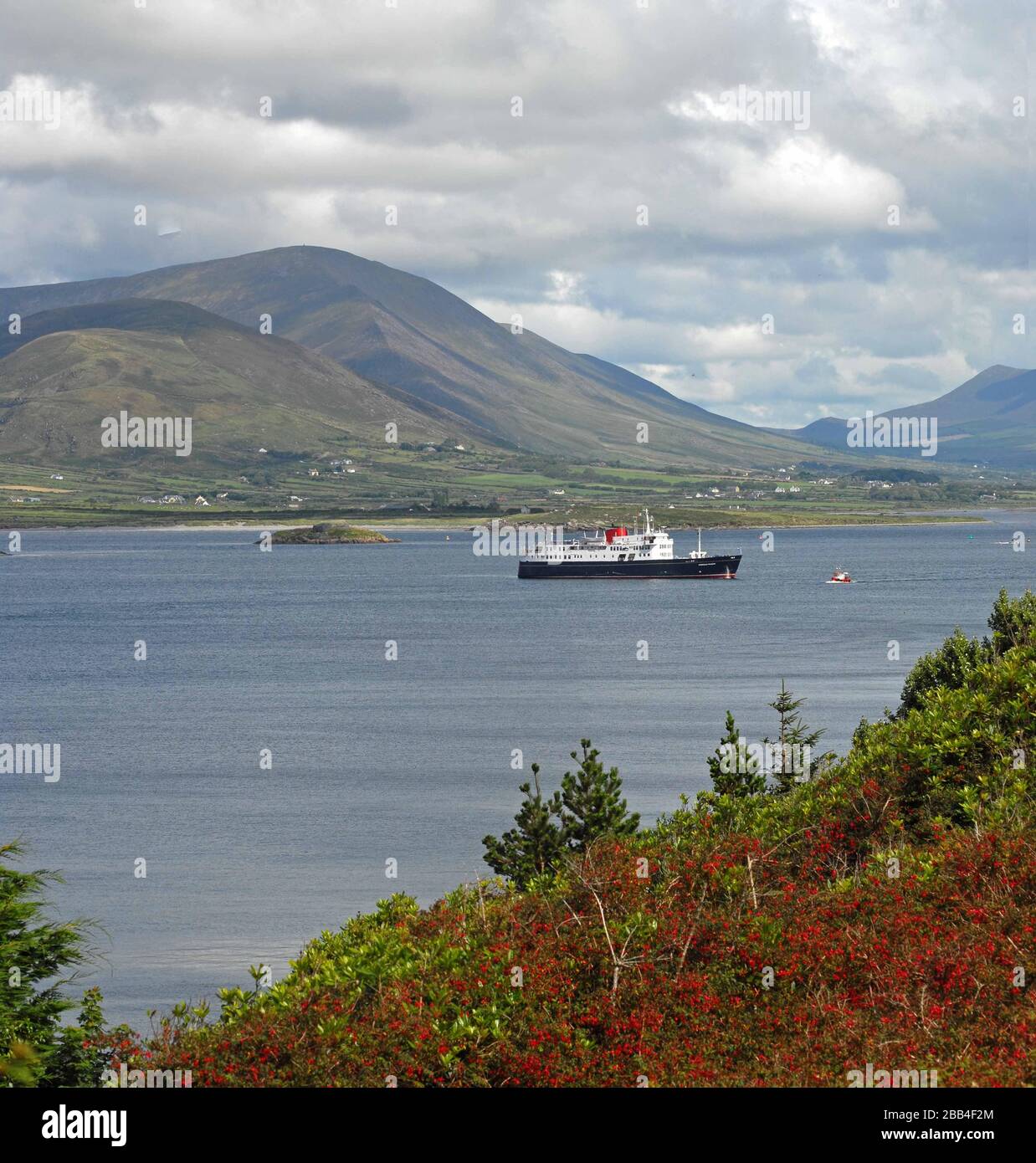 HEBRIDEAN ISLAND at anchor in VALENTIA BAY, COUNTY KERRY, SOUTHERN ...