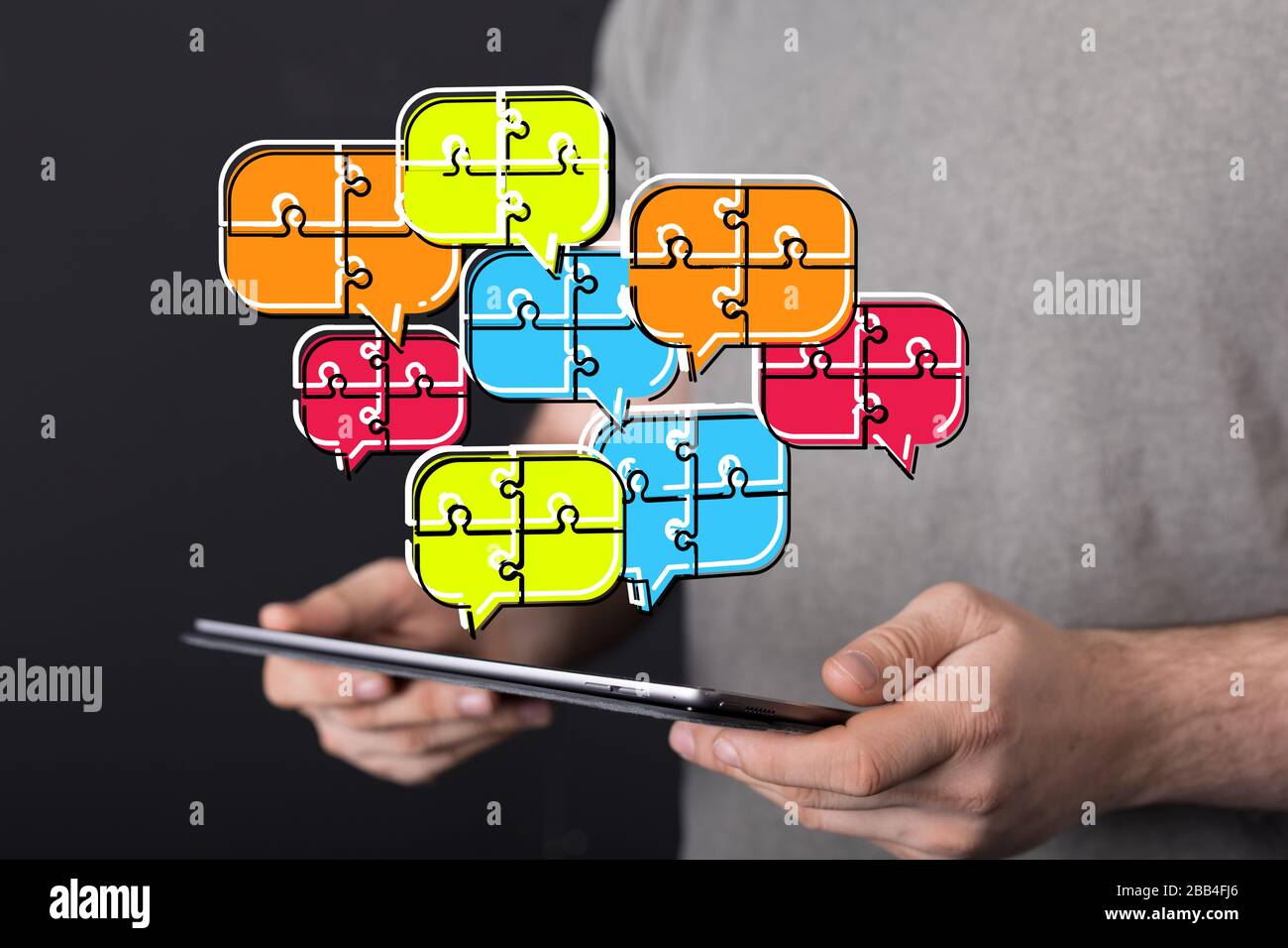 A speech bubbles. People Chatting. Vector illustration of a ...