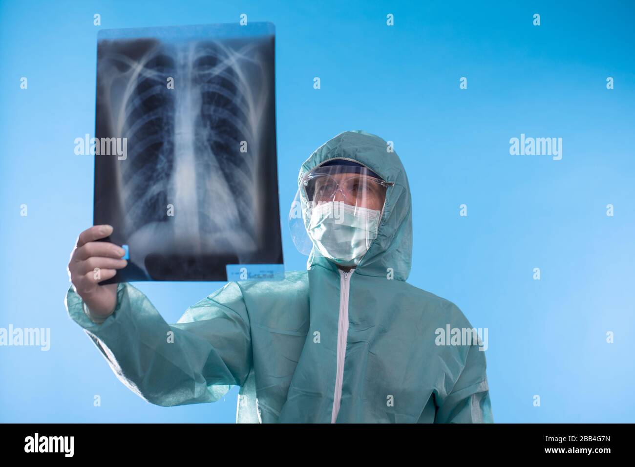 Scientist, Microbiologist or Doctor checking examining viral infection ...