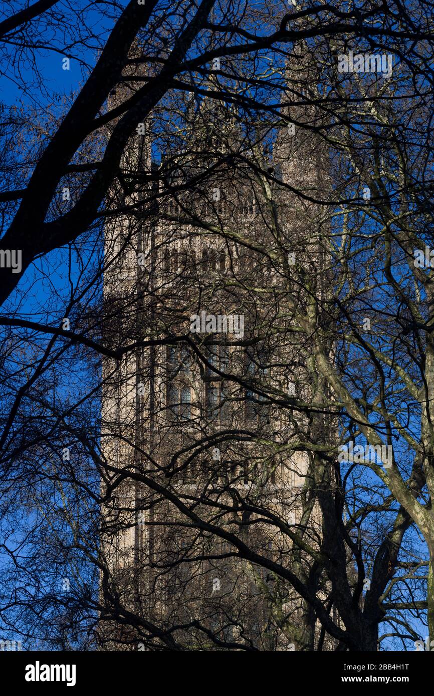 A Union Jack flag flying from, The Victoria Tower, The Palace of ...