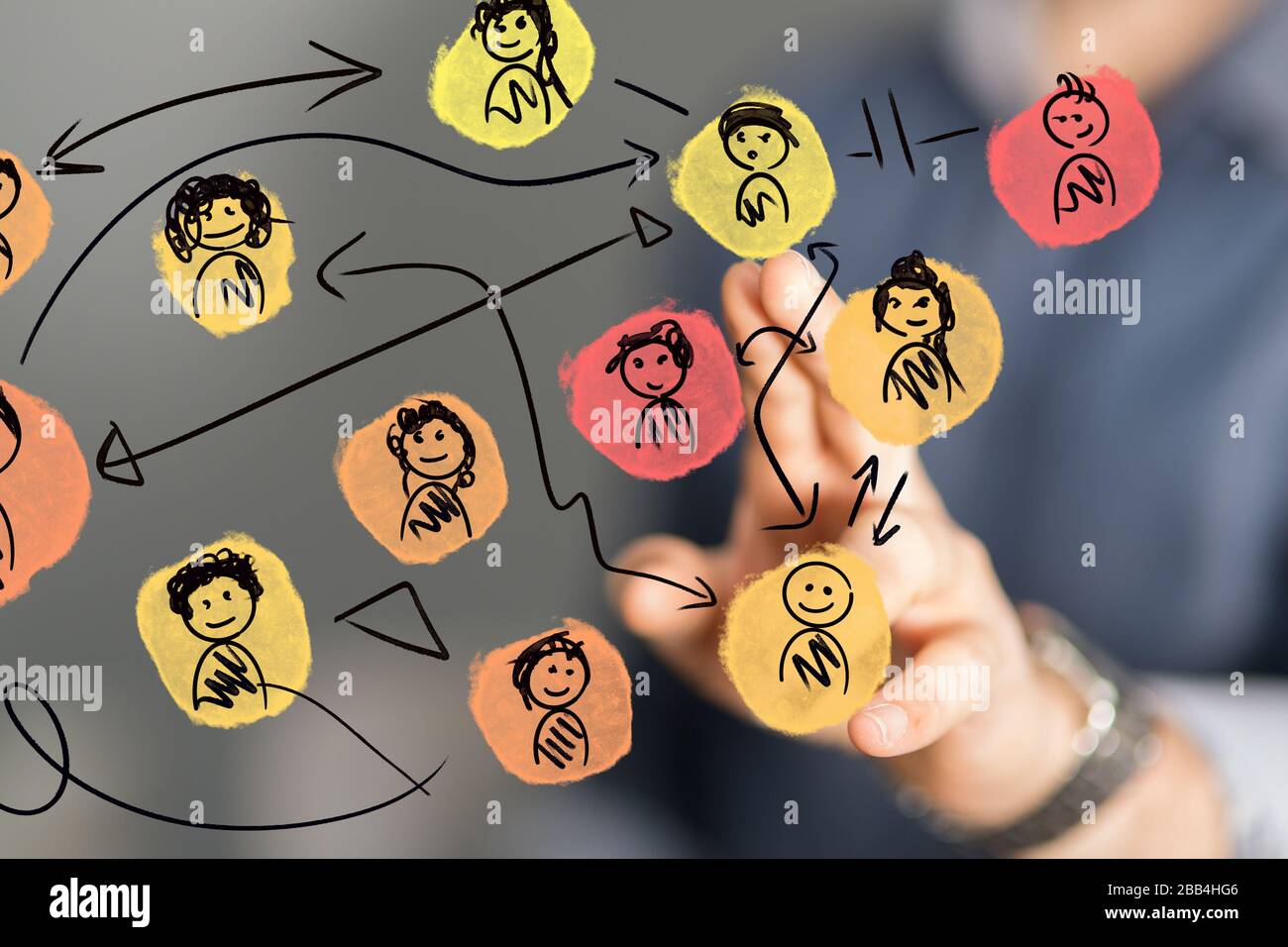 A team work connection digital concept Stock Photo - Alamy