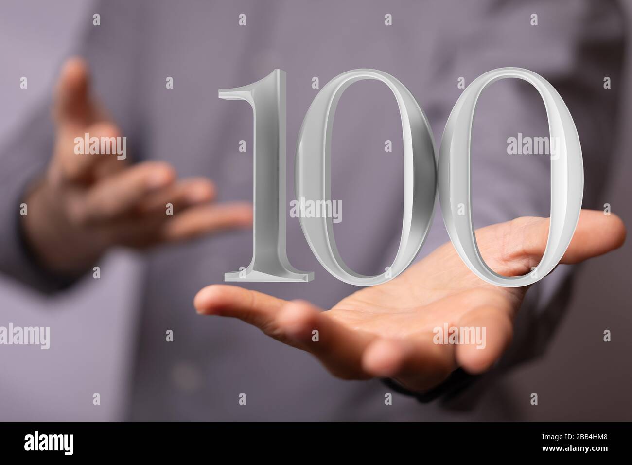 A 100 Anniversary 3d numbers. Poster template for Celebrating 100 ...