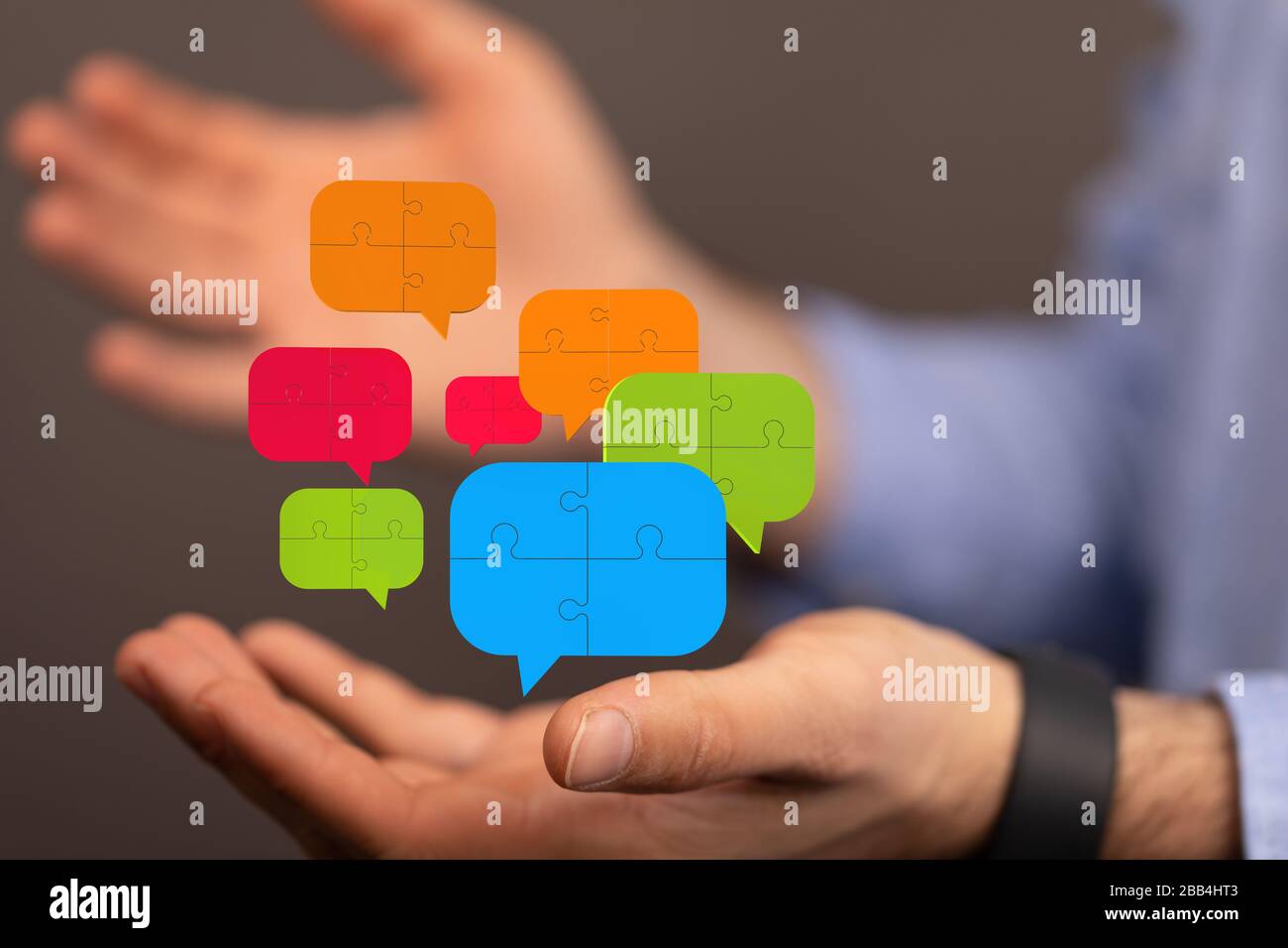 A speech bubbles. People Chatting. Vector illustration of a ...