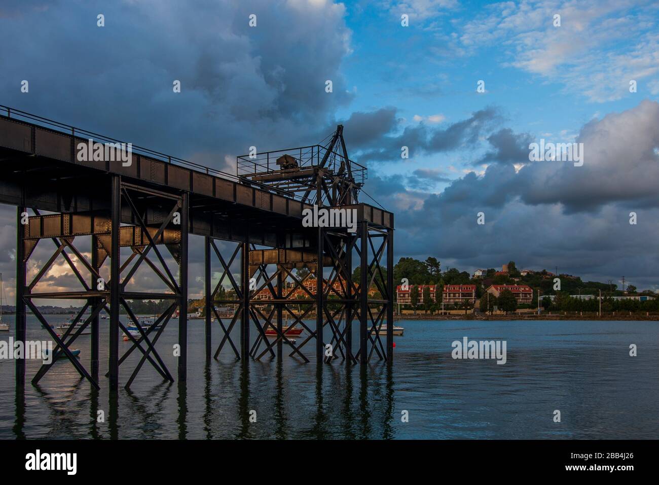 Old mining dock and shipyard. El Astillero, Cantabria Stock Photo - Alamy