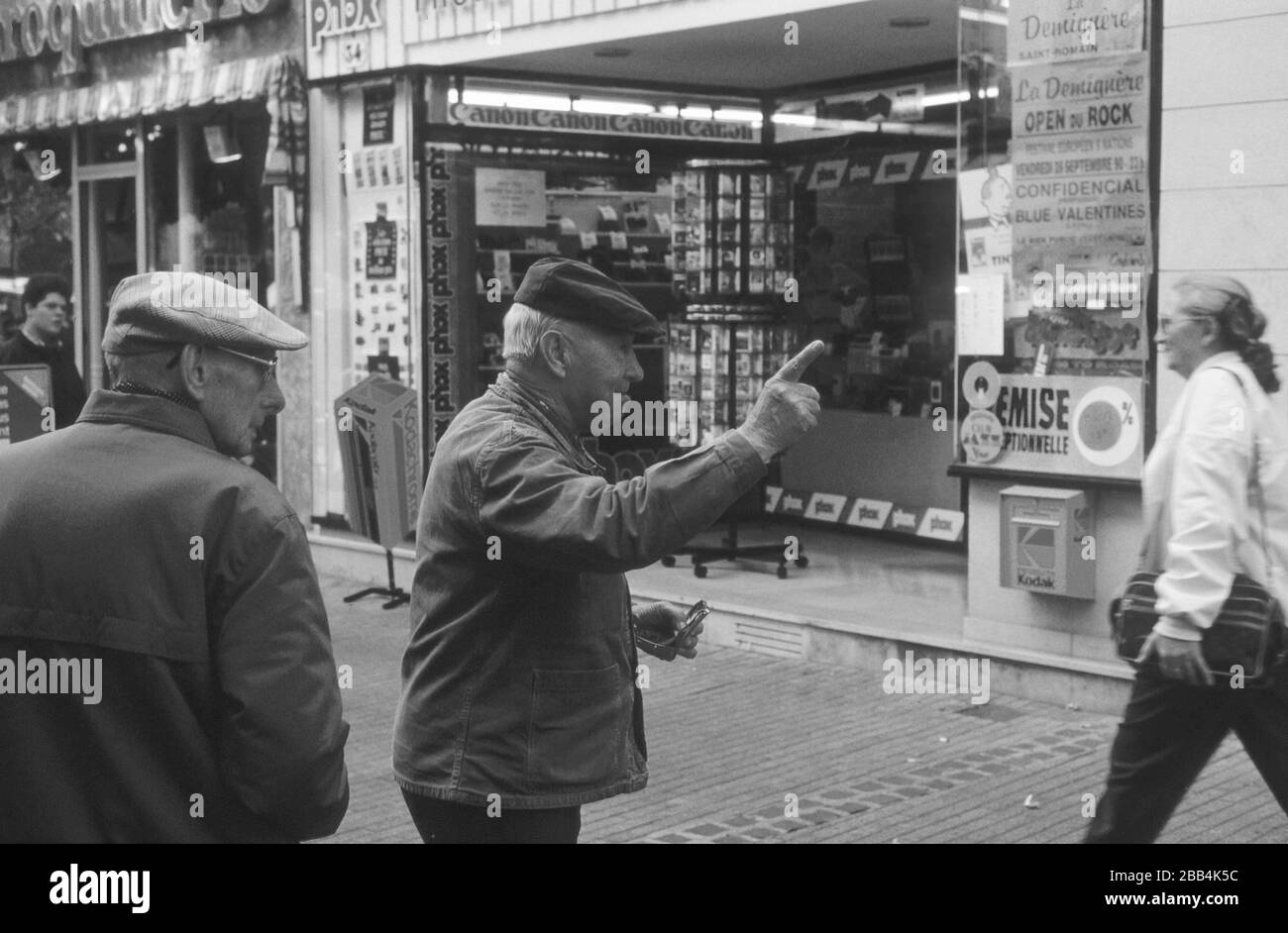 Shoppers market day in Black and White Stock Photos & Images - Alamy