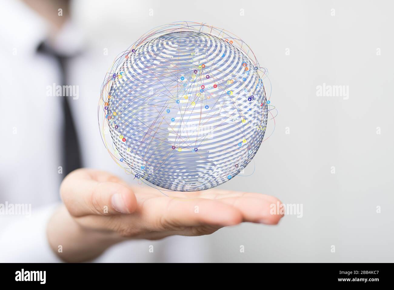 A Human Hand Holding The World In Hands Stock Photo - Alamy