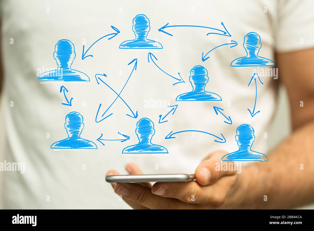 group of people talking in social network Stock Photo - Alamy