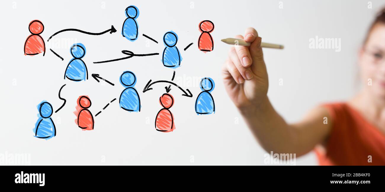 A team work connection digital concept Stock Photo - Alamy