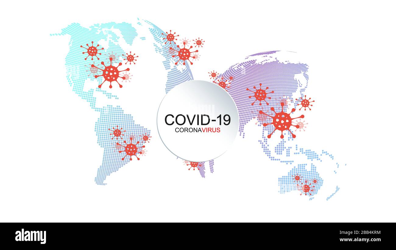 Map of pandemia spread Coronavirus, MERS-Cov, COVID-19, Novel ...