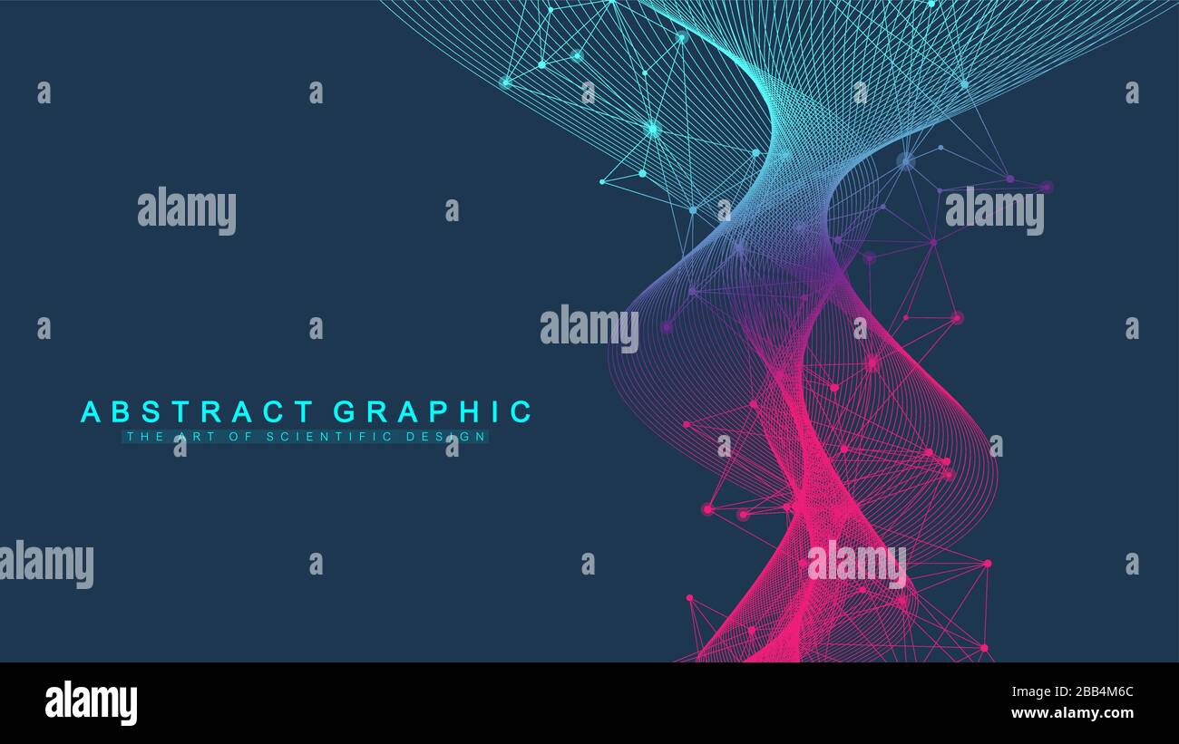 Big Genomic Data Visualization. DNA helix, DNA strand, DNA Test. CRISPR ...