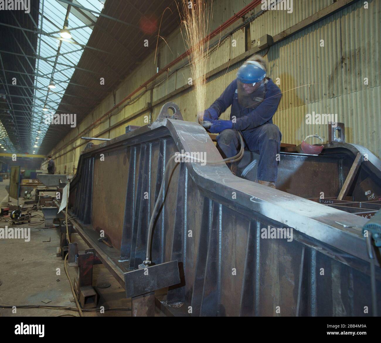 Heavy engineering working in 1992 at railway factory, Horbury ...