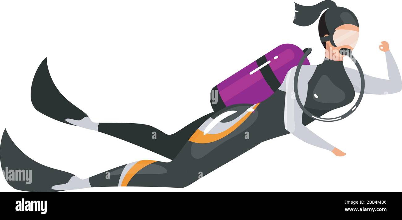 Scuba diving flat vector illustration Stock Vector Image & Art - Alamy