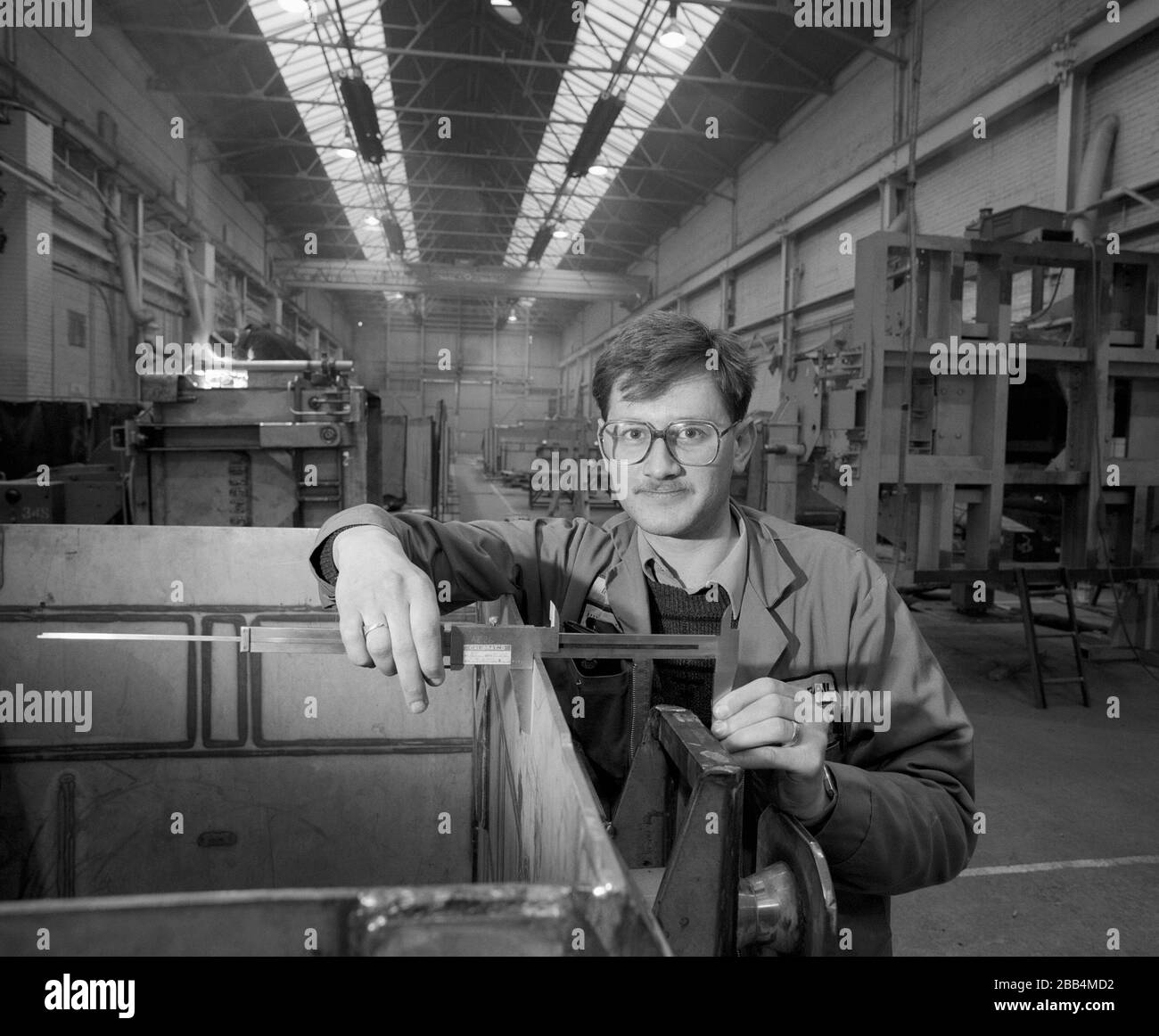 Heavy engineering working in 1992 at railway factory, Horbury ...