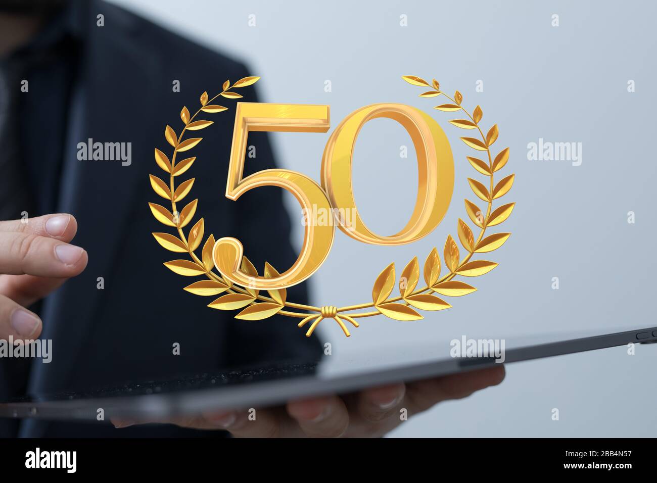 A 50 Anniversary 3d numbers. Poster template for Celebrating 50 ...