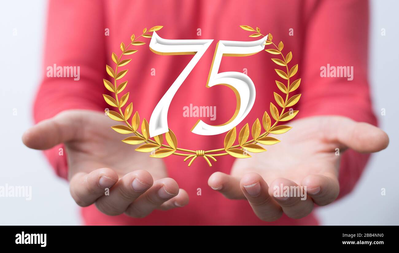 A 75 Anniversary 3d numbers. template for Celebrating 75 anniversary ...