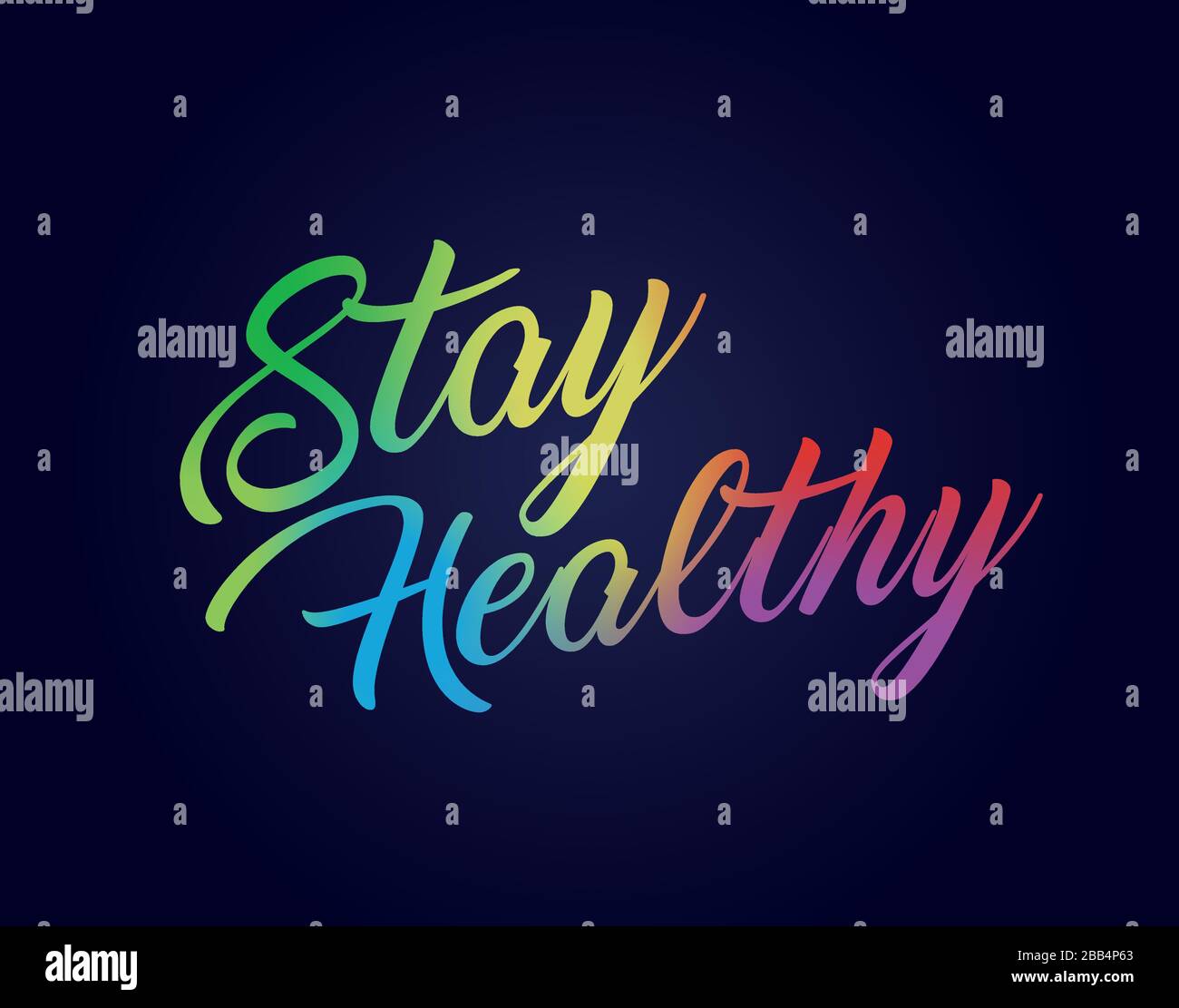 The elegant rainbow gradient hand writing alphabet letter word STAY ...