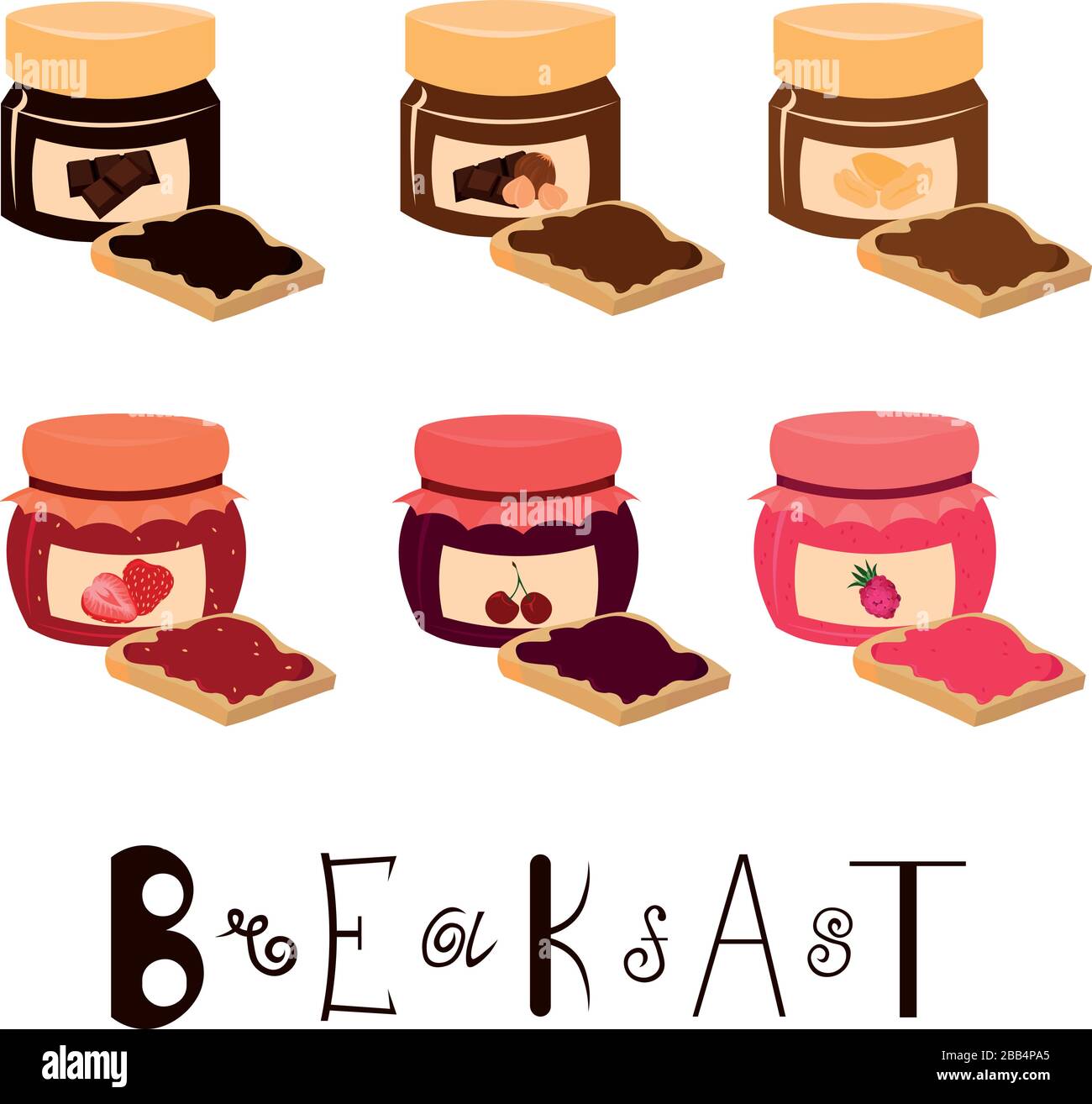 Peanut butter and jelly sandwiches Stock Vector Images - Alamy