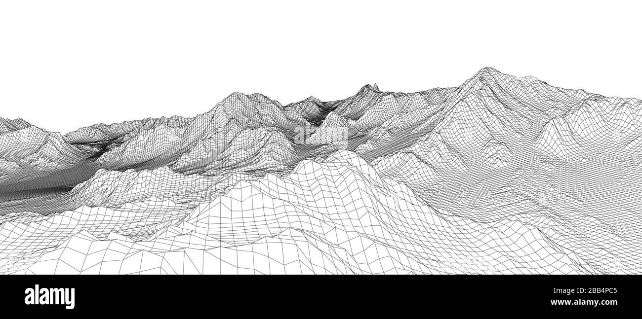 3d terrain model Stock Vector Images - Alamy