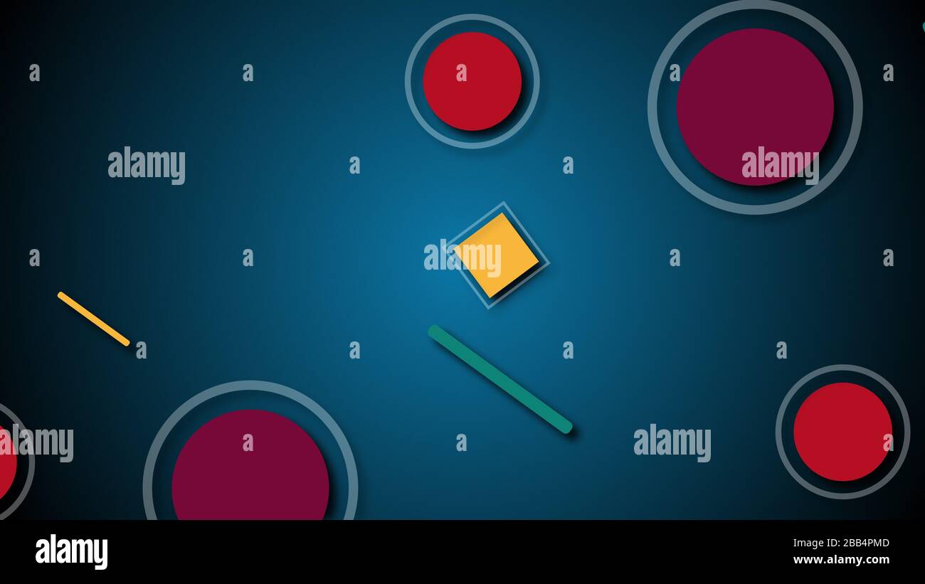 3d rendering of different colorful shapes. Computer generated geometric ...