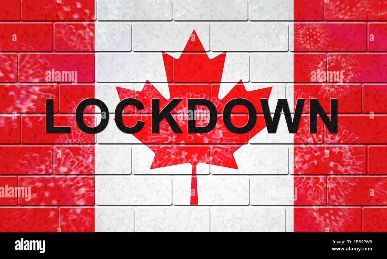 Canada lockdown preventing coronavirus pandemic and outbreak. Covid 19 ...