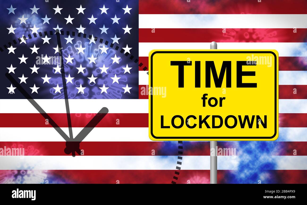 America lockdown or shutdown from ncov epidemic outbreak. Covid 19 US ...