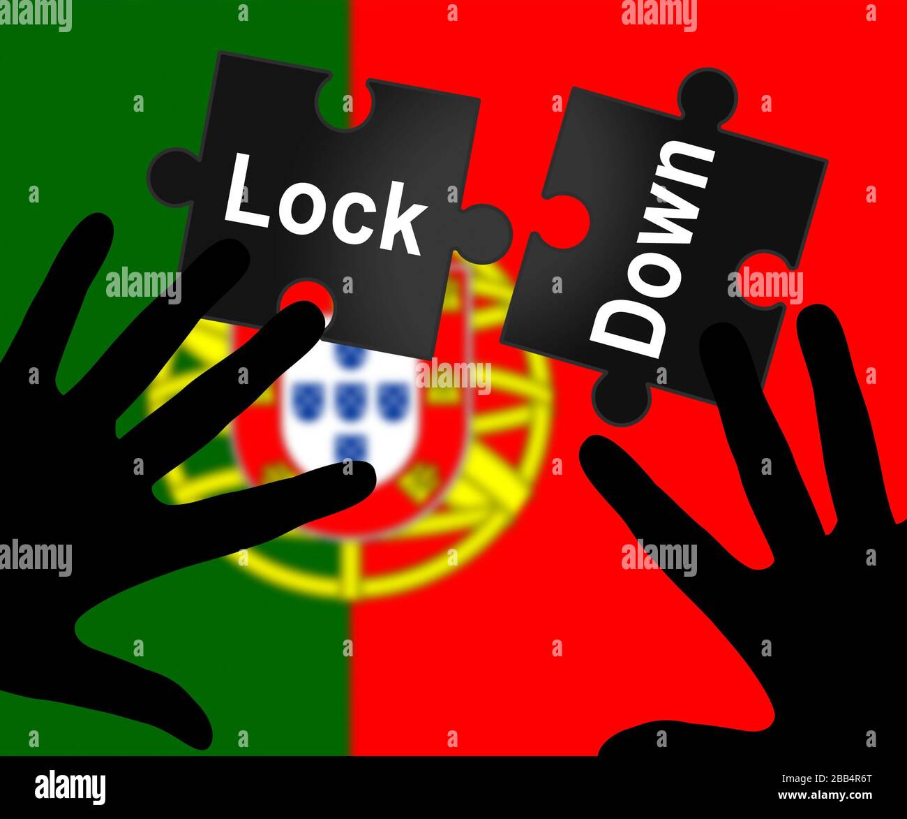 Portugal lockdown in solitary confinement or stay home. Portuguese lock ...