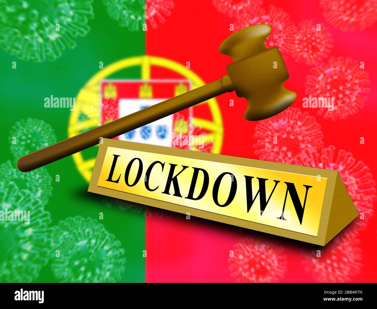 Portugal lockdown in solitary confinement or stay home. Portuguese lock ...