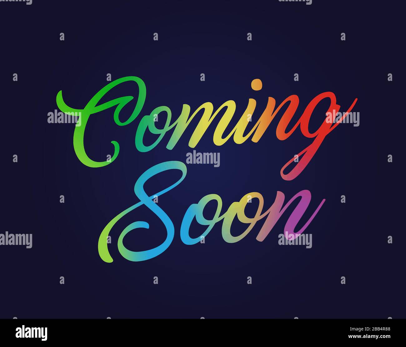 COMING SOON - The Isolated elegant rainbow gradient hand writing ...