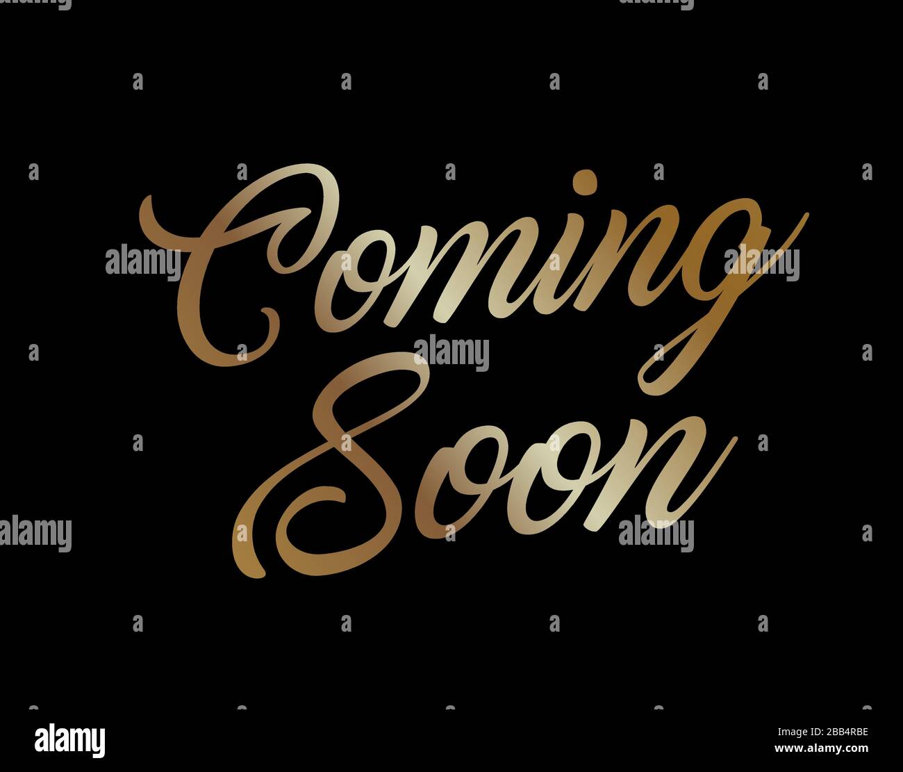 COMING SOON - The Isolated elegant gradient golden hand writing ...