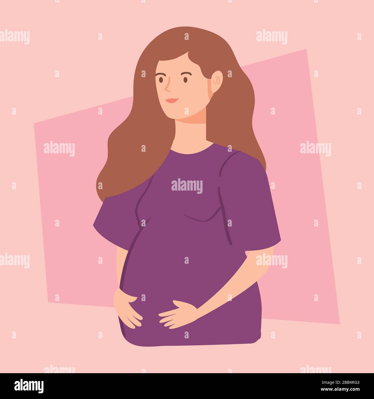 Motherhood cute happy pregnant Stock Vector Images - Alamy