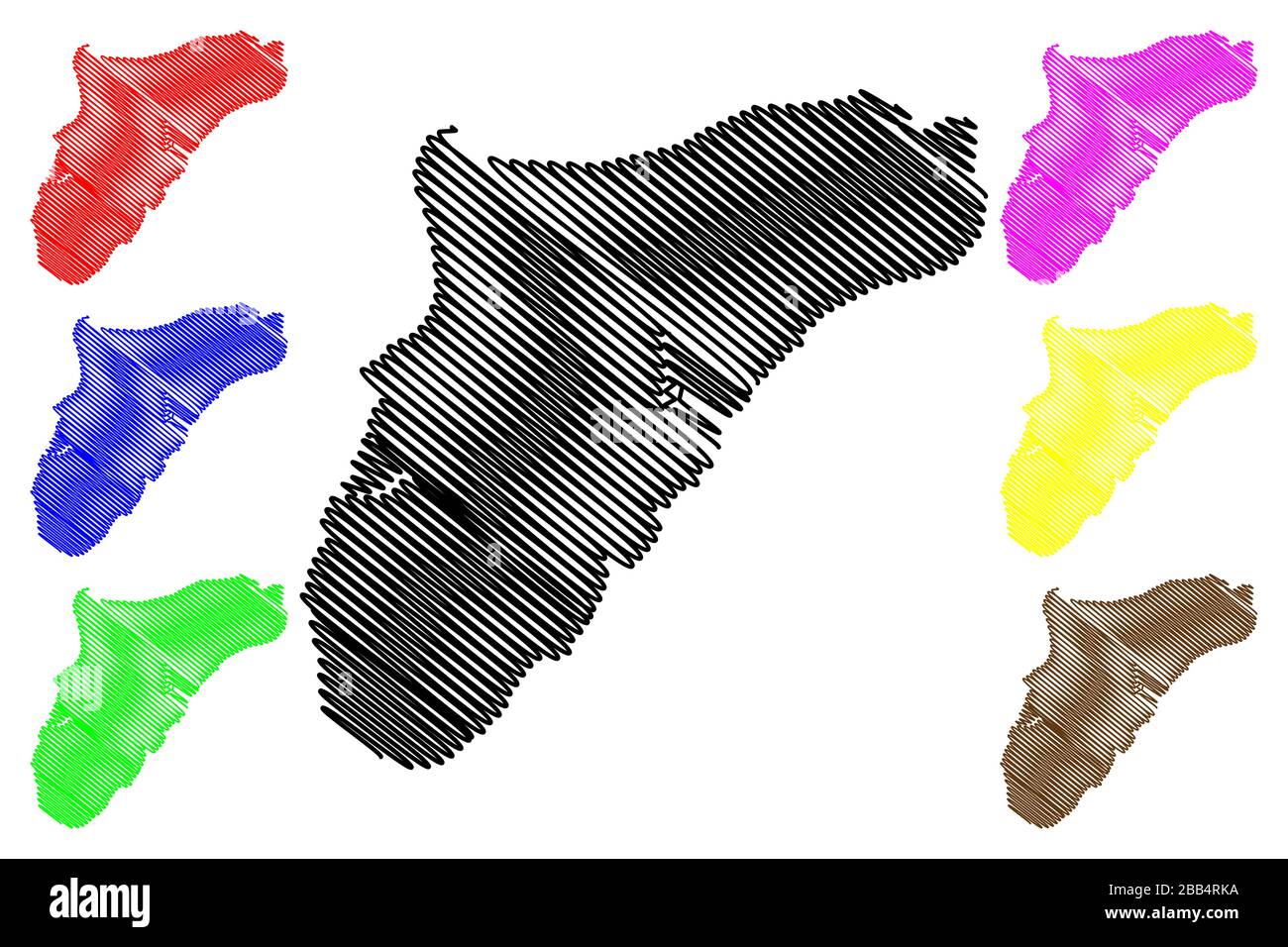 Suva City (Republic of Fiji) map vector illustration, scribble sketch ...