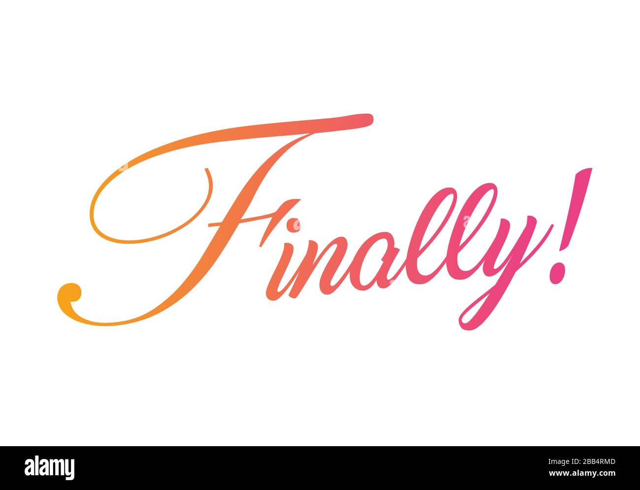 The gradient orange, pink isolated elegant hand writing alphabet letter ...