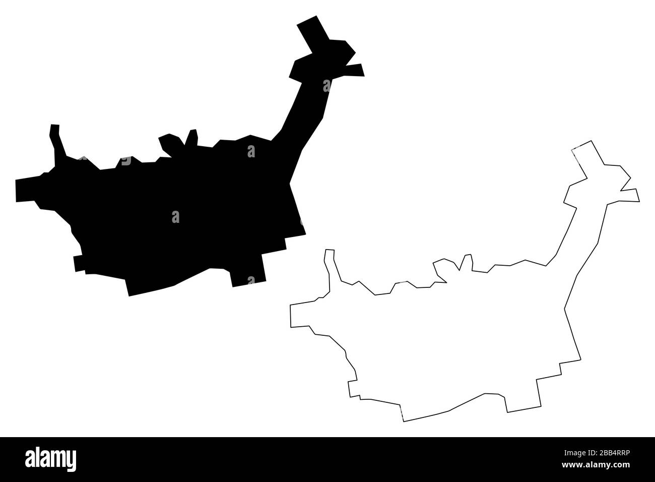Baia Mare City (Republic of Romania, Maramures County) map vector ...