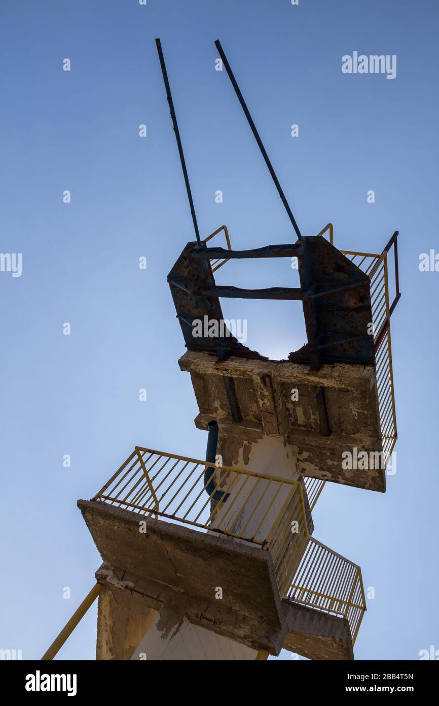 Old swimming pool diving board hi-res stock photography and images - Alamy