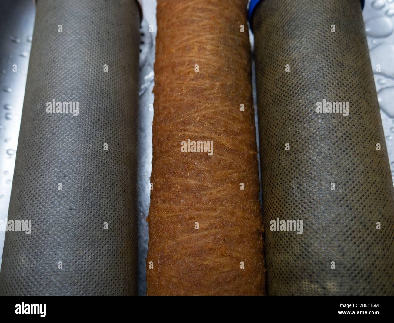 Old and dirty cartridge filters Stock Photo - Alamy