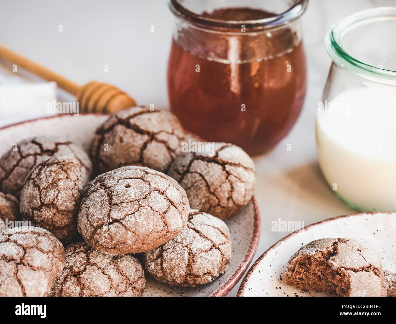 Fresh homemade pastries. Close up, side view Stock Photo - Alamy