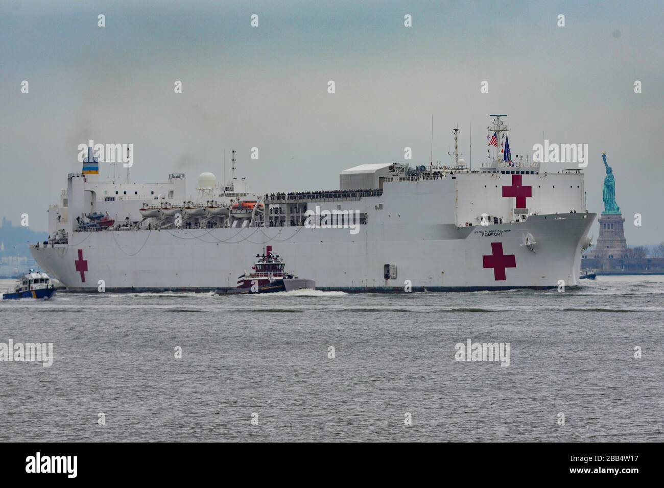 New York, United States. 30th Mar, 2020. The USNS Comfort hospital ship ...