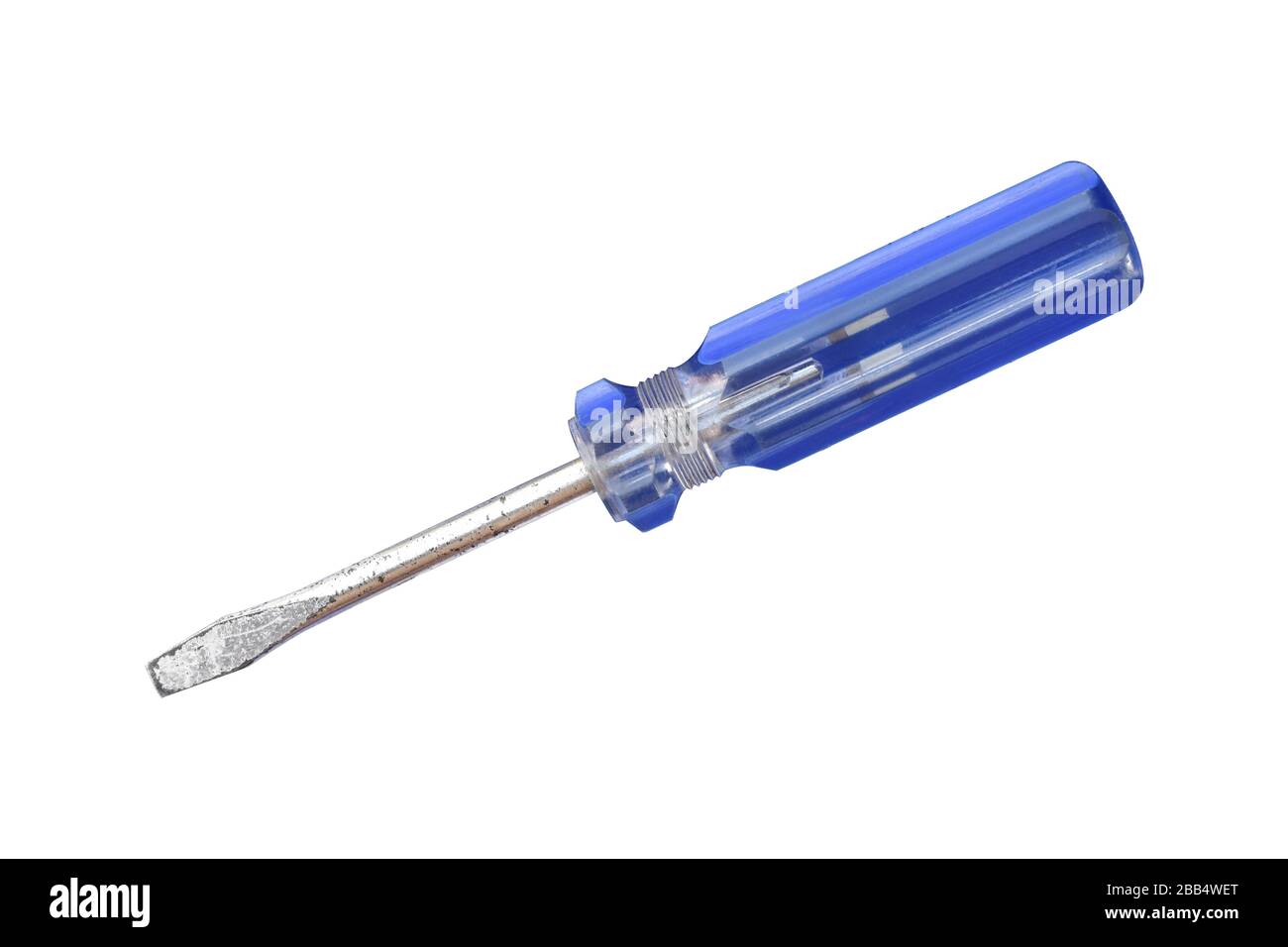Blue screwdriver isolated on white background. object with clipping ...