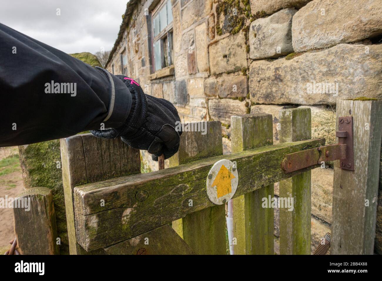 Using a stick to open gates hi-res stock photography and images - Alamy