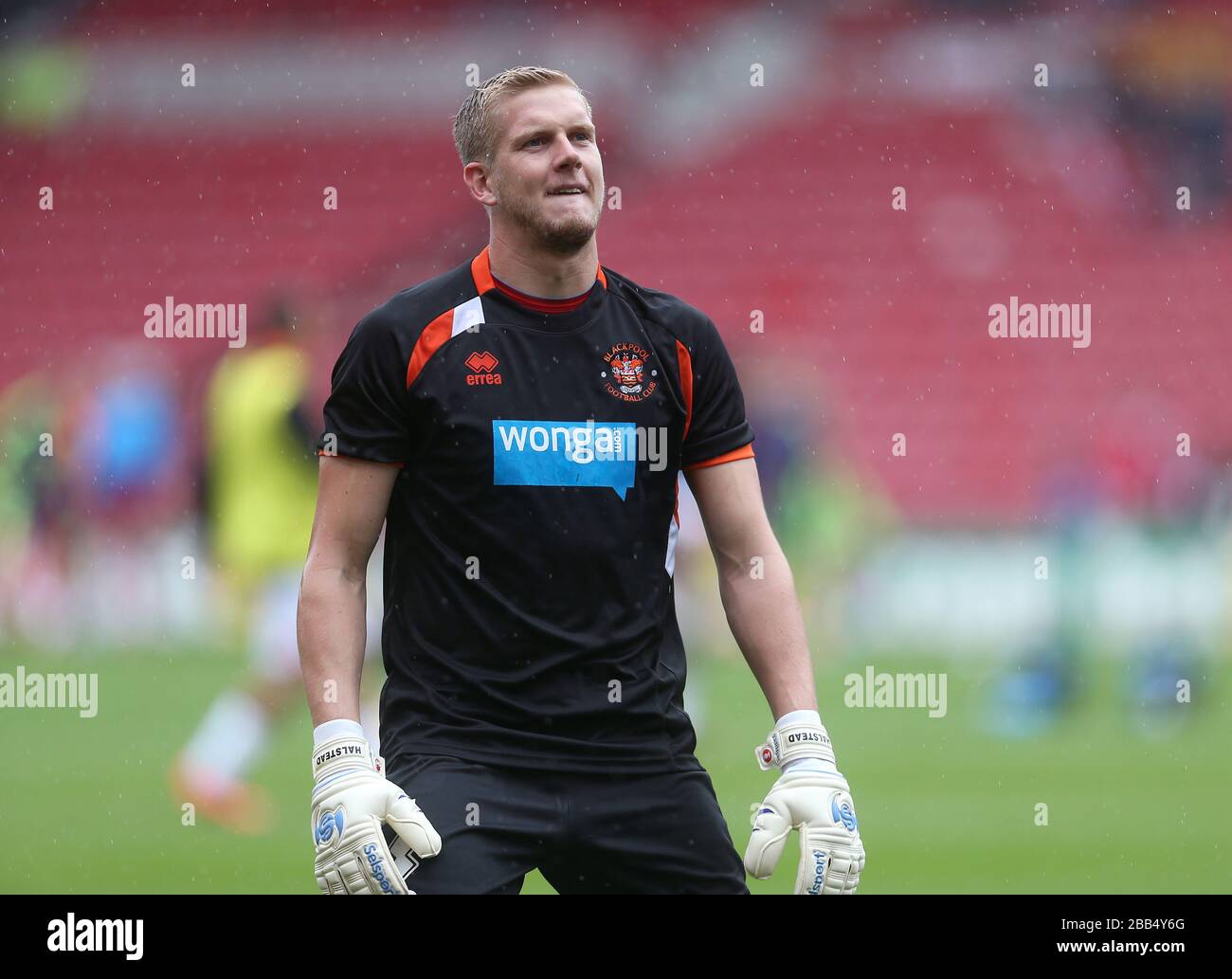 Blackpool goalkeeper mark halstead hi-res stock photography and images ...