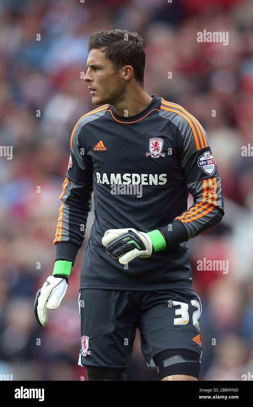 Middlesbrough goalkeeper Jayson Leutwiler Stock Photo - Alamy