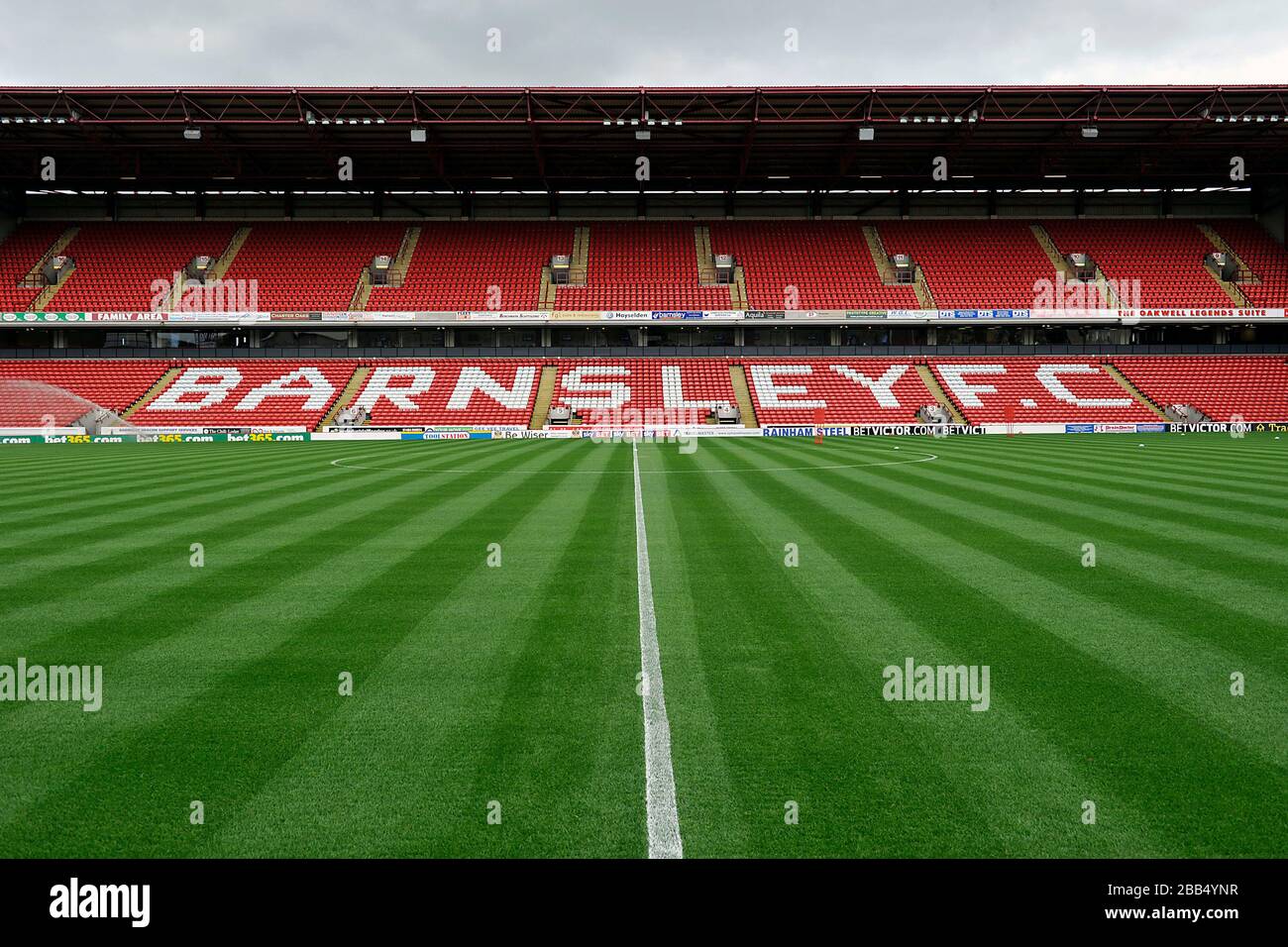 A general view of Oakwell, home of Barnsley Stock Photo - Alamy