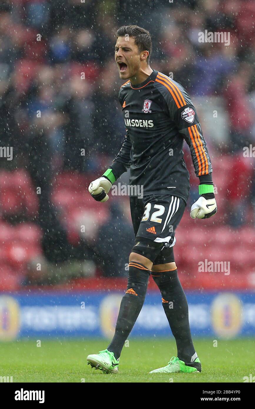Middlesbrough goalkeeper Jayson Leutwiler Stock Photo - Alamy