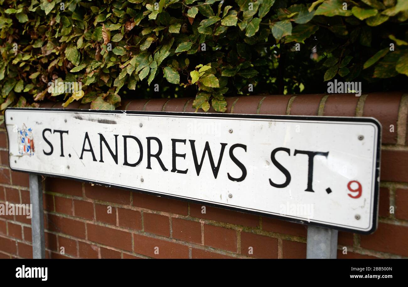 St Andrews Street sign Stock Photo - Alamy
