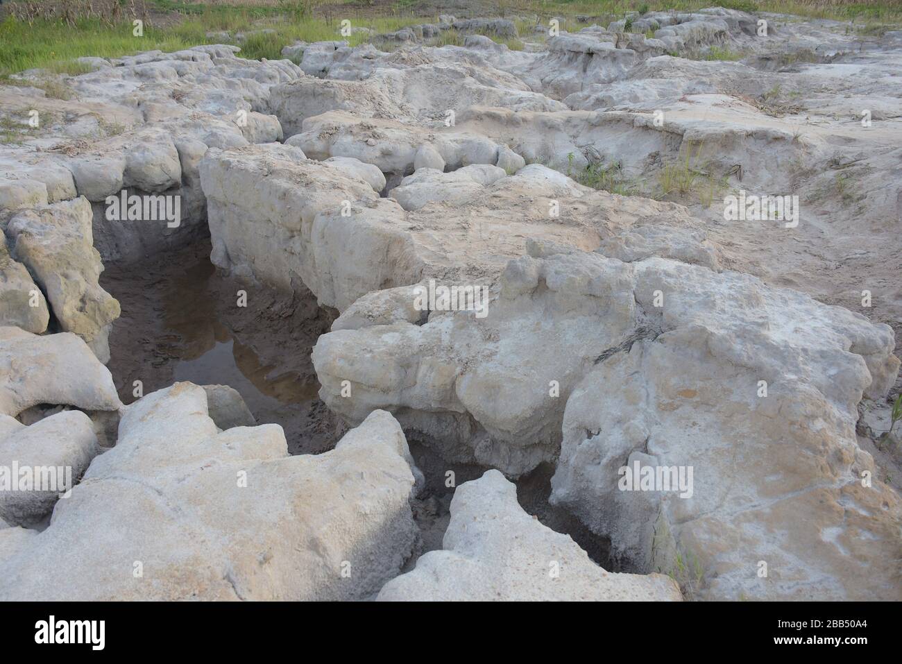 Marshland white sand that took shapes due to erosion in Rwamagana ...